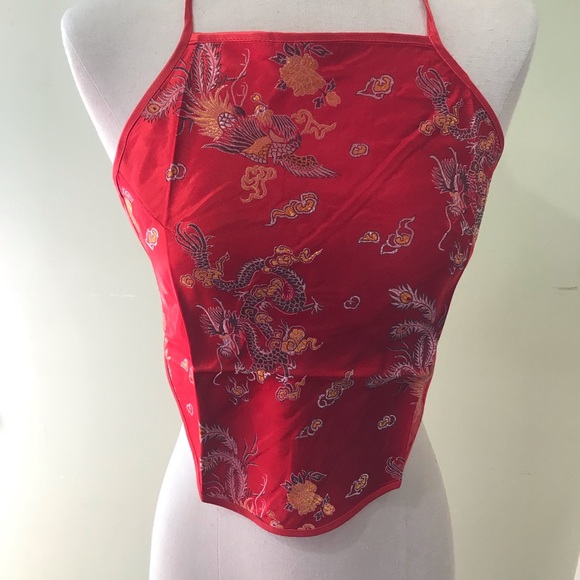 Tops | Newchinese Cheongsam Halter Crop Top | Poshmark